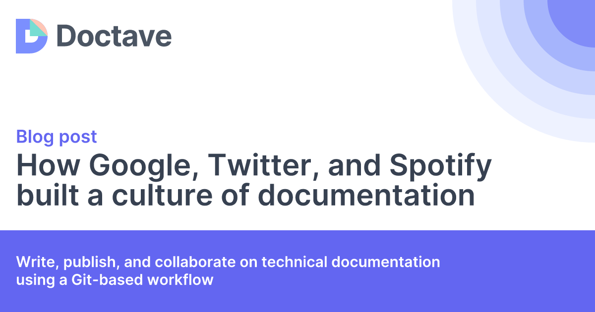 How Google, Twitter, and Spotify built a culture of documentation
